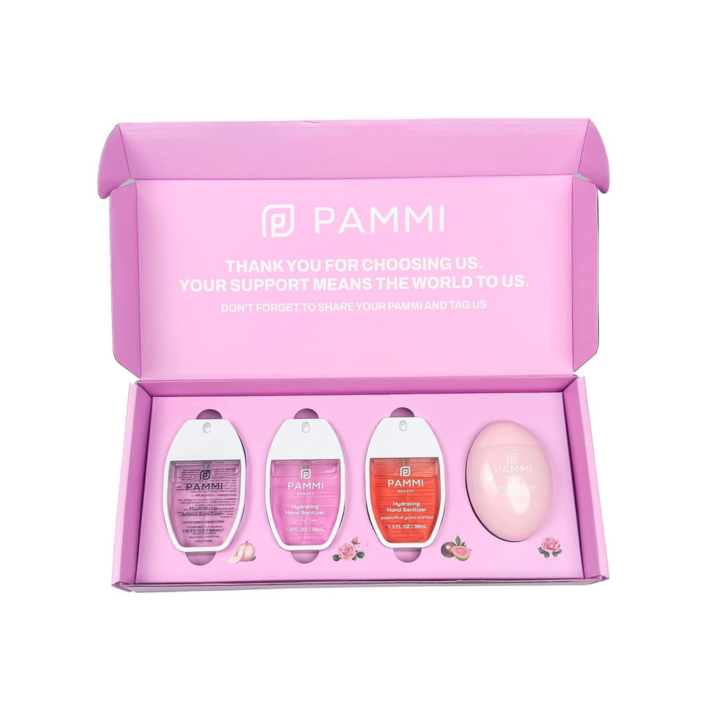 PAMMI Hand Sanitizer Spray Travel Size - Mini Scented Hand Sanitizer S – Pammi Beauty